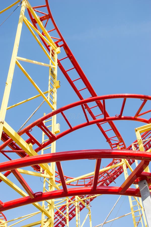 Rollercoaster rails stock photo. Image of action, festival - 27616076