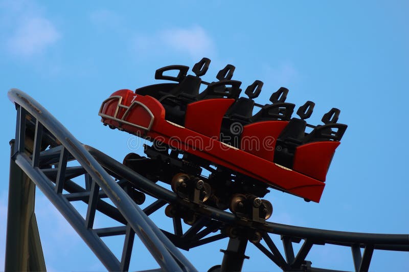 Empty Roller Coaster Cart Front View