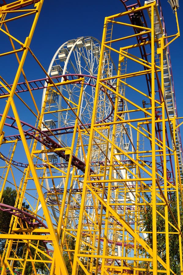 Rollercoaster Metal Construction Stock Photo - Image of metal ...