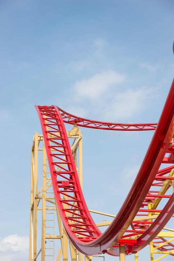 Roller coaster rail stock image. Image of enjoyment, action - 27406295