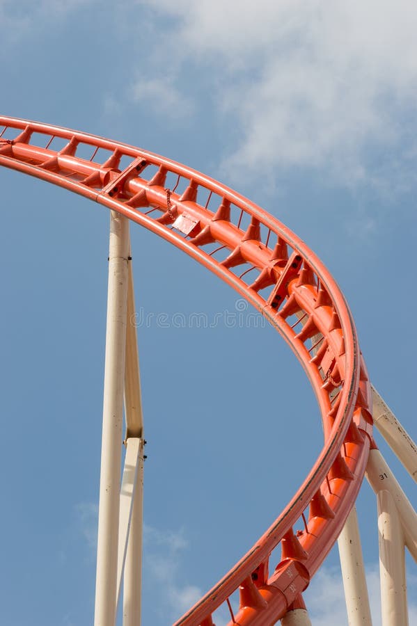 Rollercoaster rails stock photo. Image of amusement, park - 26025938