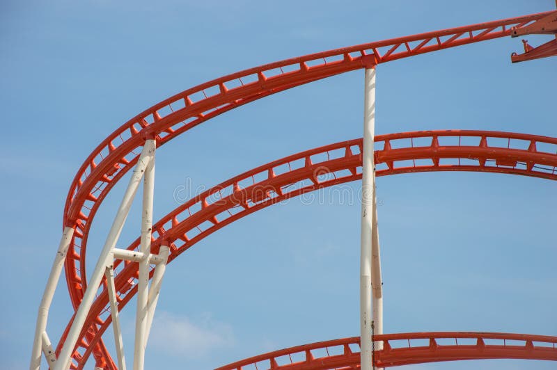 Rollercoaster rails stock image. Image of rail, park - 27999443