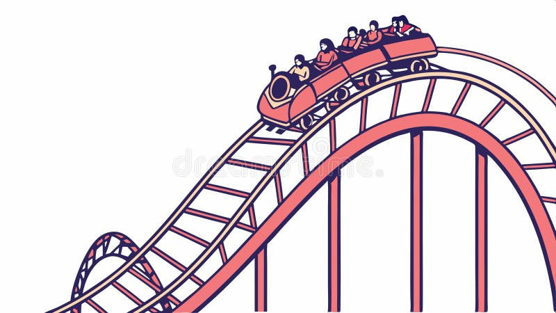 Rollercoaster Ride, Amusement Park Fun Vector Design Generative AI ...