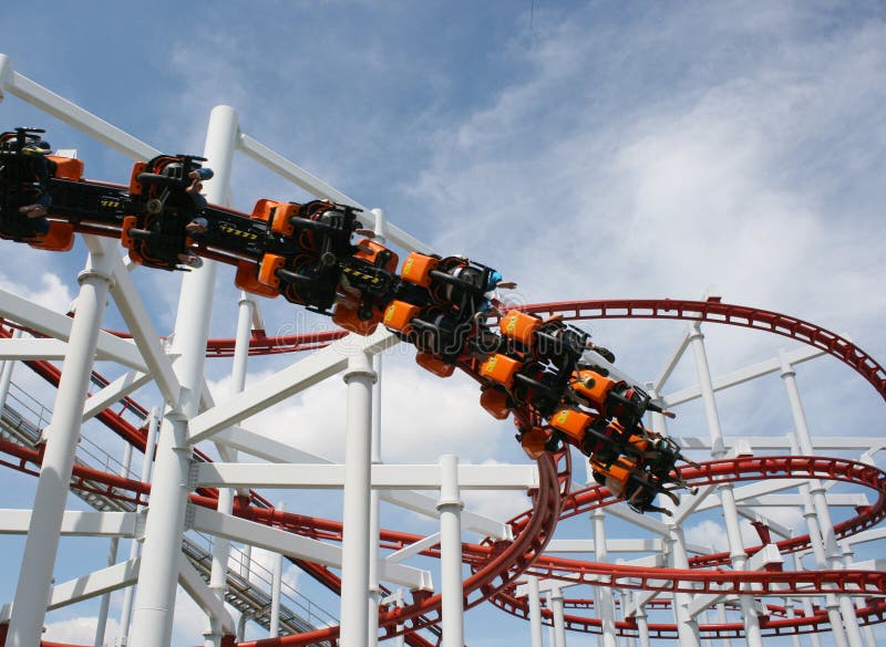 Rollercoaster ride stock photo. Image of entertainment - 46742198