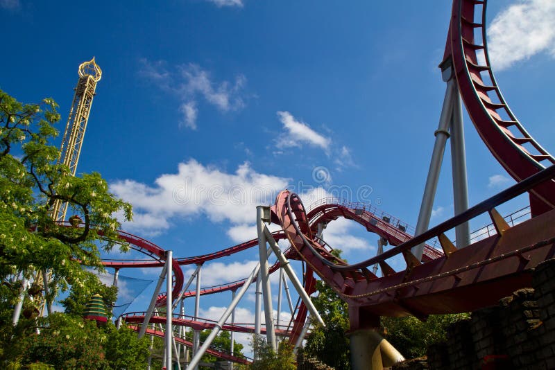 Rollercoaster Ride stock image. Image of fast, overhead - 32571787
