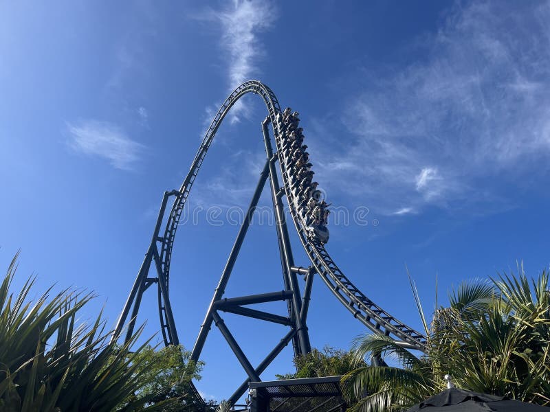 Rollercoaster editorial stock photo. Image of beach - 283467148
