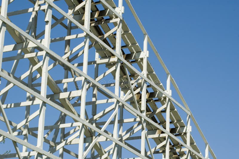 Rollercoaster supports stock image. Image of wooden, copy - 726497