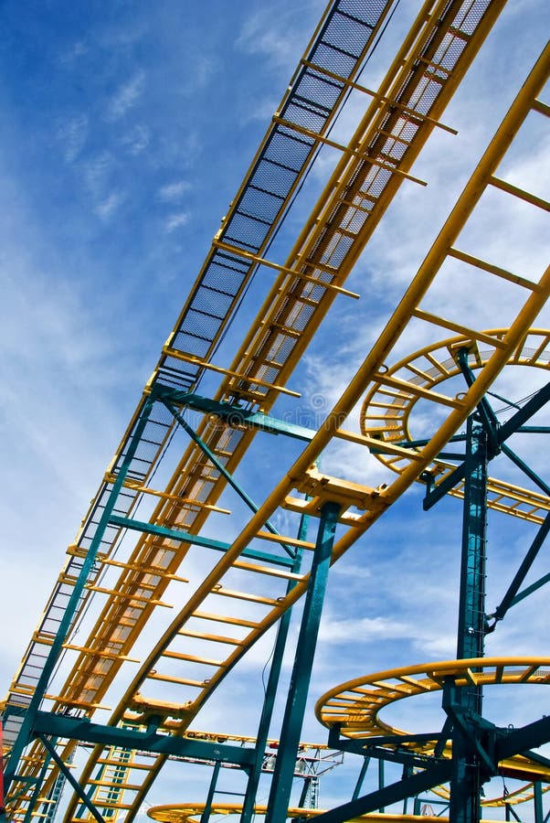 Rollercoaster track stock image. Image of outdoor, amusement - 12847813
