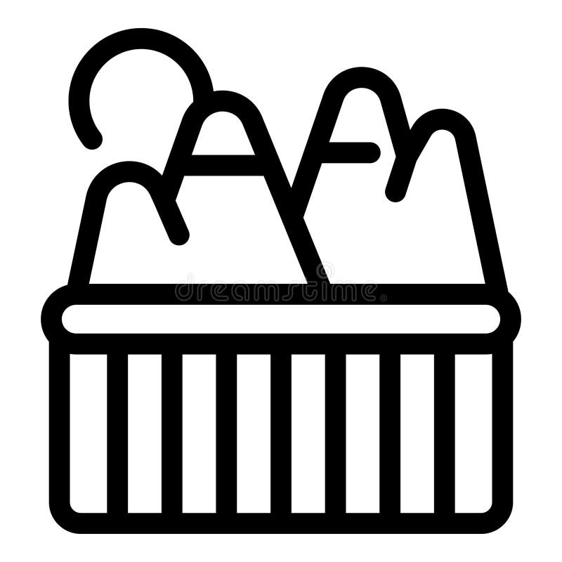 Rollercoaster Track Looping Over Amusement Park Ride Icon Stock Vector ...