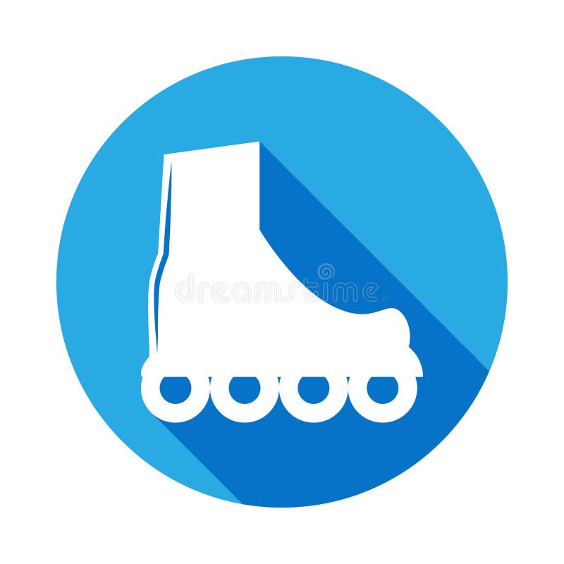 Rollers Icon with Long Shadow. Element of Sport Icon for Mobile Concept ...