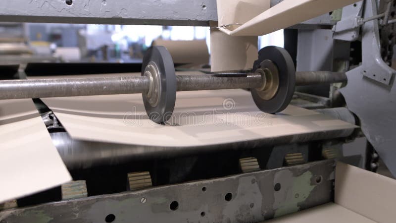 Rollers of Mechanism Effect Surface of Cardboard Cut Sheets Stock ...