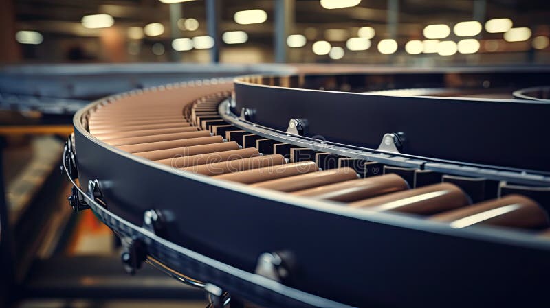 Rollers Parcel Conveyor Belt Stock Illustration - Illustration of ...