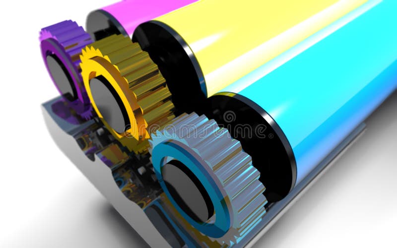 Printer rollers stock illustration. Illustration of curved - 17486985