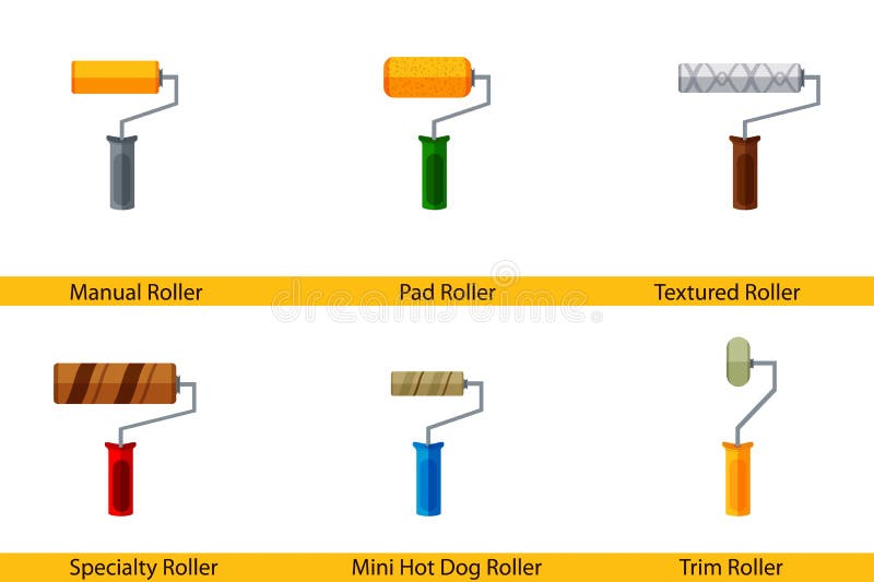 Rollers Set with Different Coatings for Repair Work, Construction ...