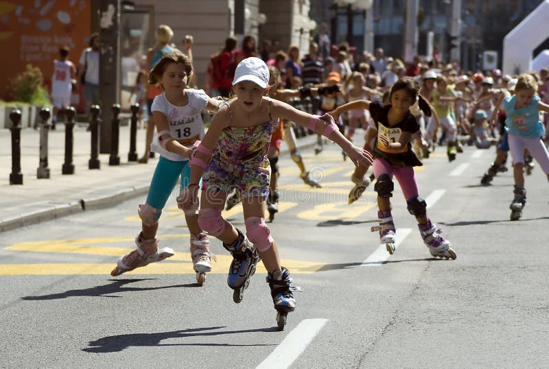 Rollerskates Race editorial image. Image of beauty, race - 21450655