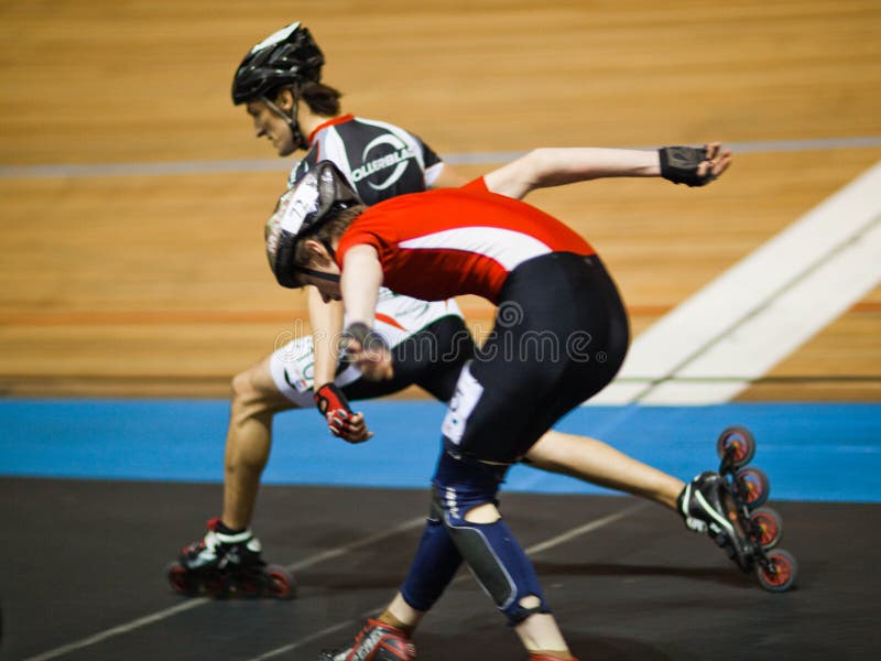 Rollerskating competition editorial stock photo. Image of helmet - 12524268