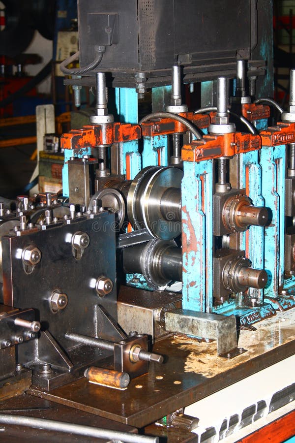 Rollforming Machine for Commercial Manufacturing Stock Image - Image of ...