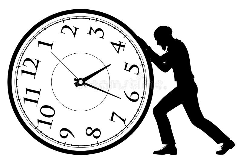 Rolling back time concept stock vector. Illustration of pushing - 108087282