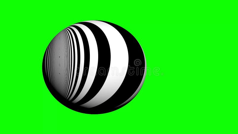 Rolling Ball on Green Background .black and White Lines. Stock Video ...