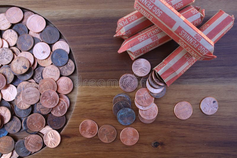 Penny rolling stock image. Image of coin, blur, procurement - 13281977