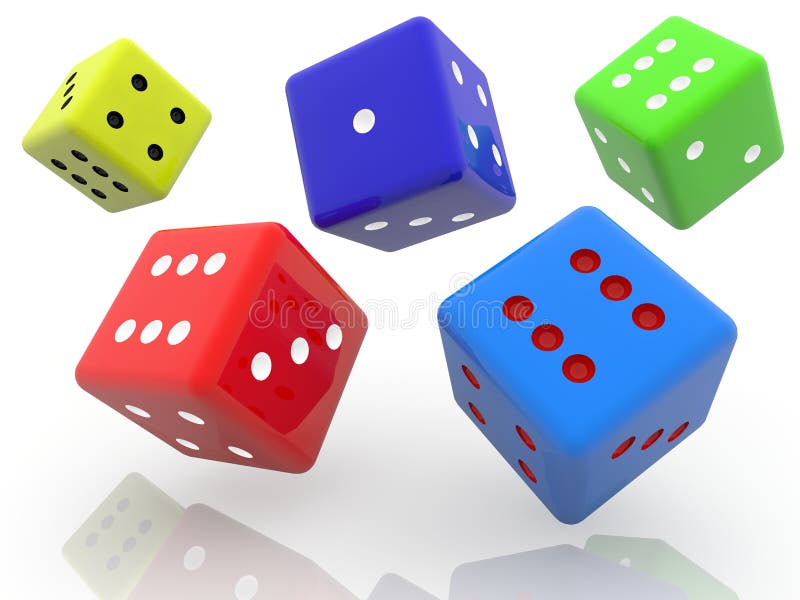 Colorful Dice and Word Chance Stock Illustration - Illustration of ...