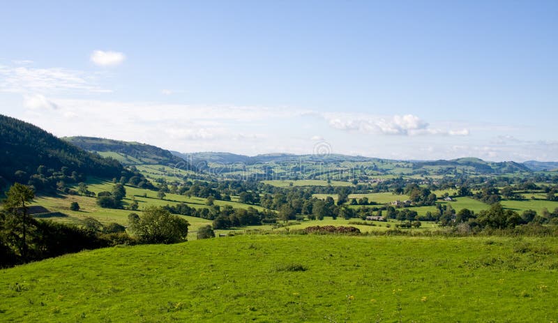Rolling Countryside in Wales Stock Image - Image of natural ...