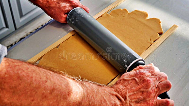 Rolling Delicious Cookie Dough Stock Image - Image of tray, sifting ...
