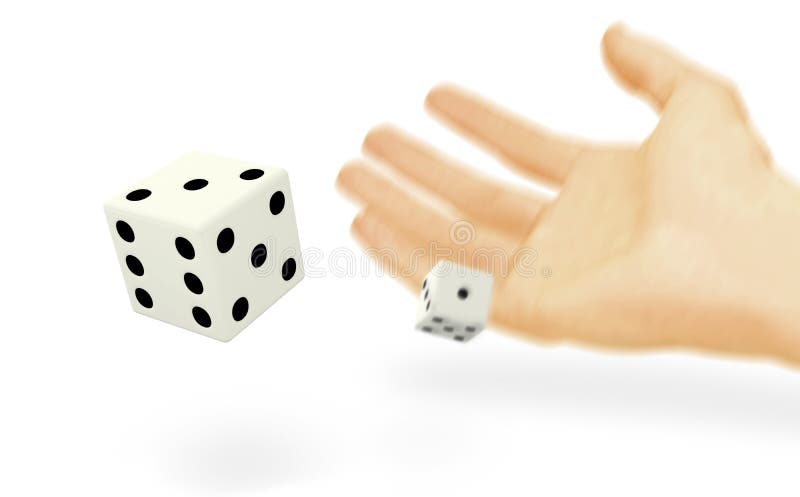 Rolling the dice stock illustration. Illustration of close - 8962890