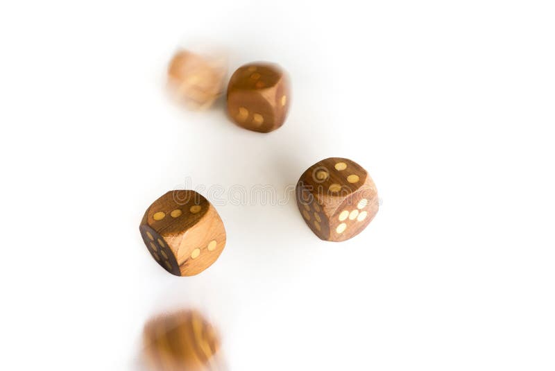 Rolling Dice on White Background Stock Image - Image of heart, money ...