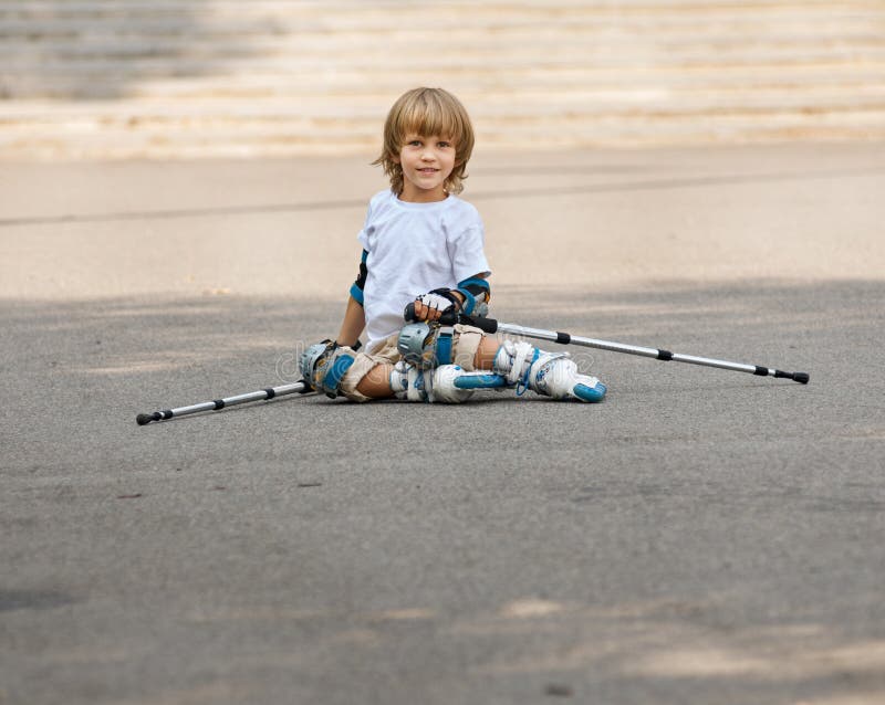 Rolling and Falling. Portrait Boy Stock Photo - Image of childhood ...
