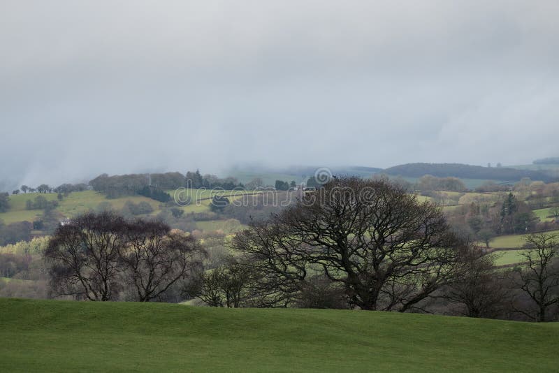 Rolling Farm Land in the Welsh Valleys Stock Photo - Image of hedges ...