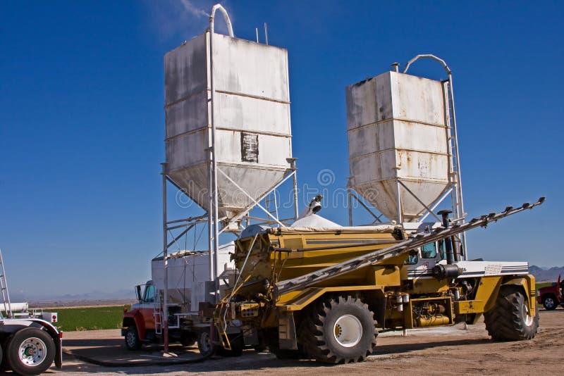 Tip Truck Loading Up With Fertiliser Editorial Stock Image - Image of ...
