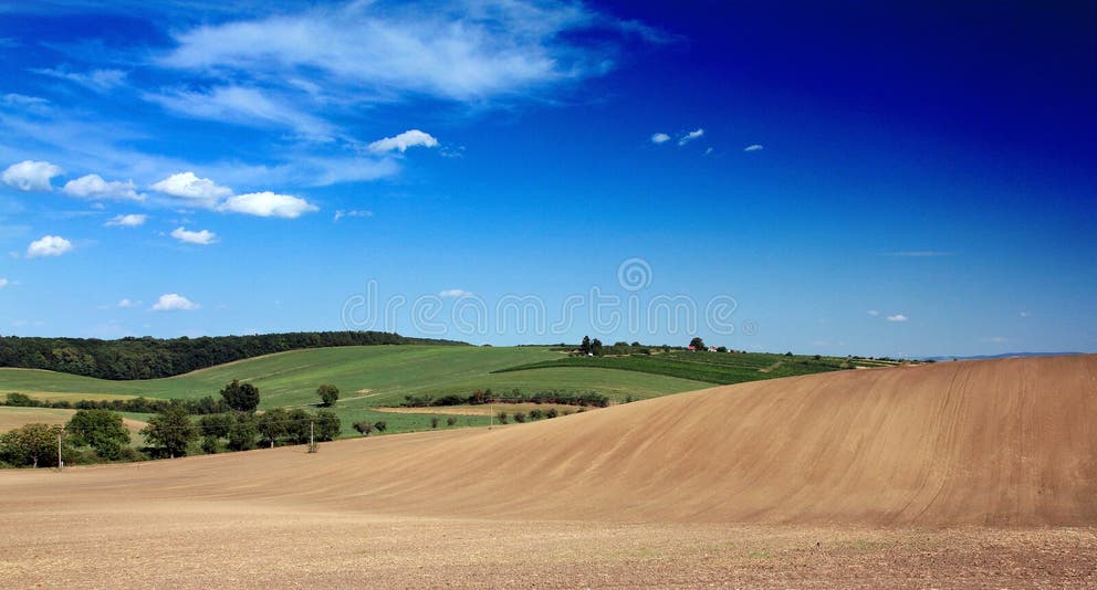 Rolling fields stock image. Image of rural, meadows, sunny - 26329421
