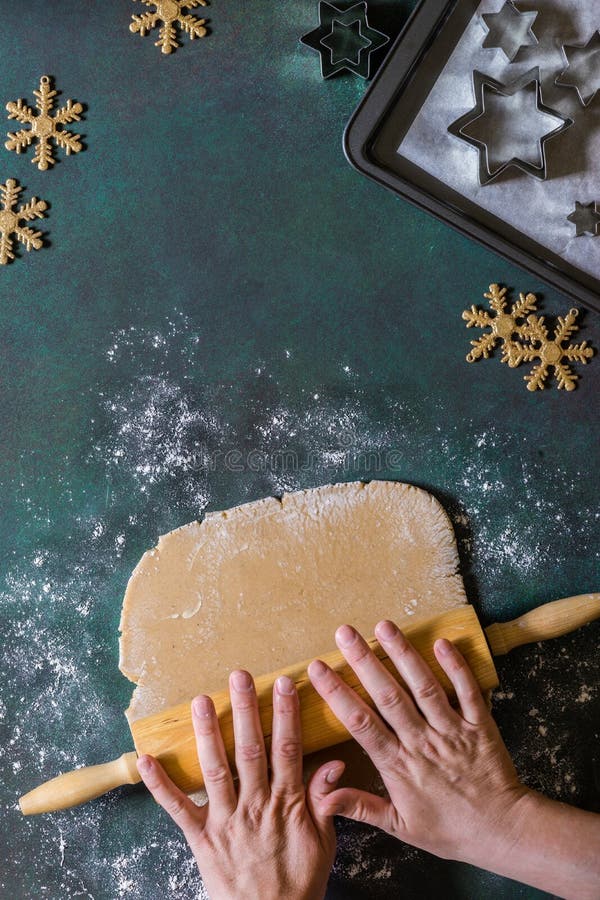 Rolling Gingerbread Cookie Dough Stock Photo - Image of gingerbread ...