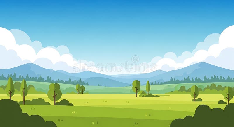 Rolling Hills and Distant Mountains Form the Backdrop of a Serene ...