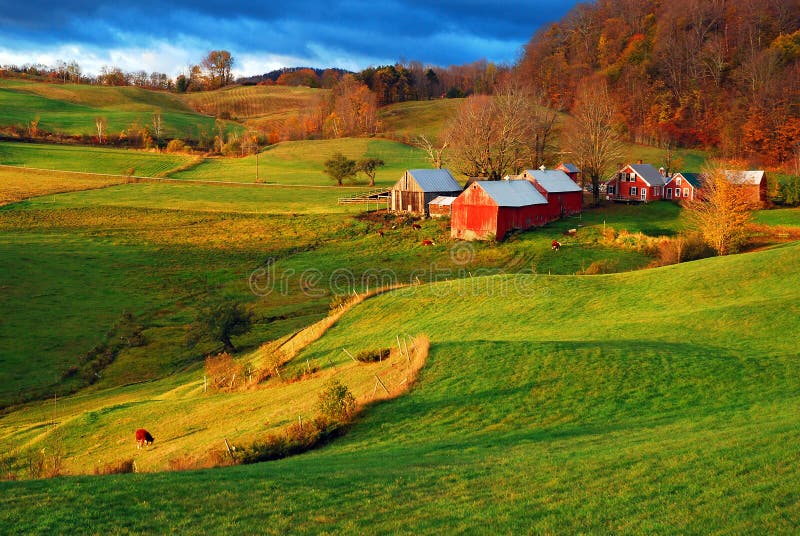 Rolling Hills and Farmland of Rural Vermont Editorial Stock Photo ...