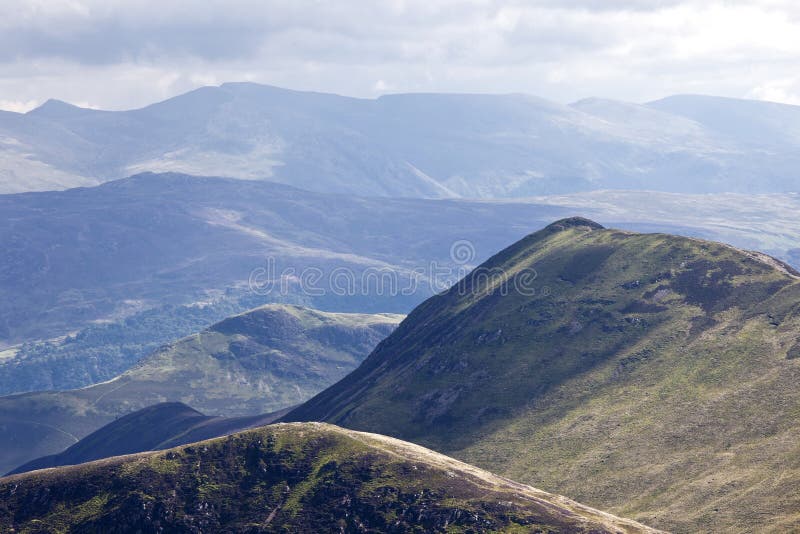 Rolling Hills in Lake District England Stock Photo - Image of beauty ...