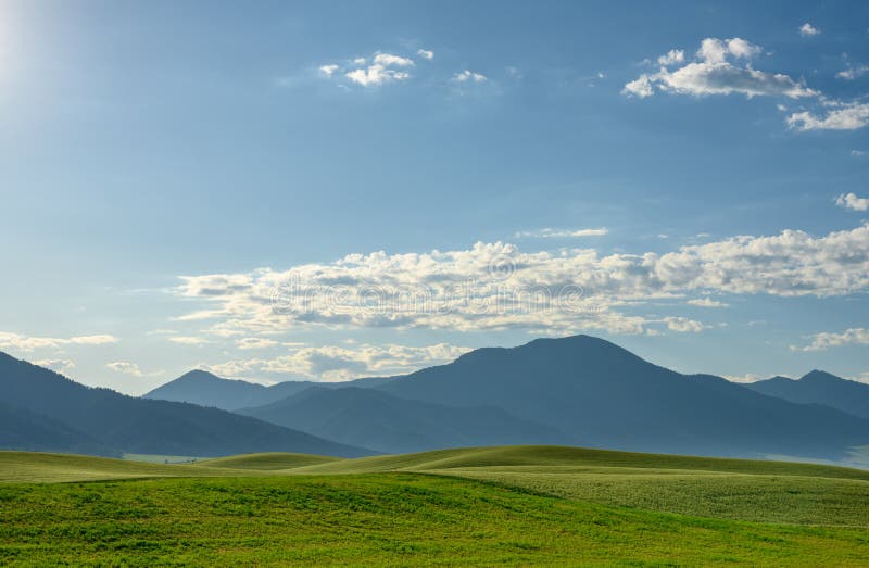 Rolling Hills Turn into Mountains Stock Image - Image of outdoor, trees ...