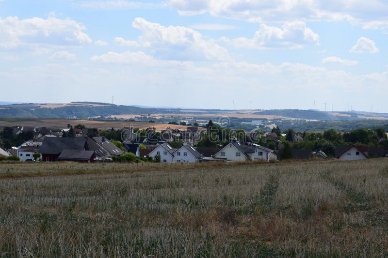 View Across the Small Town Mendig in the Eifel, Germany Stock Photo ...