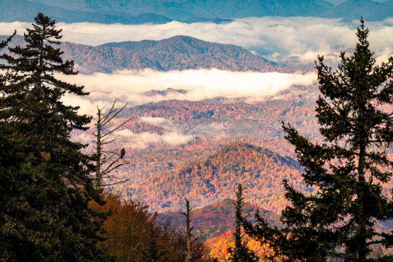 View of Cherokee North Carolina from Along the Blue Ridge Parkway Stock ...