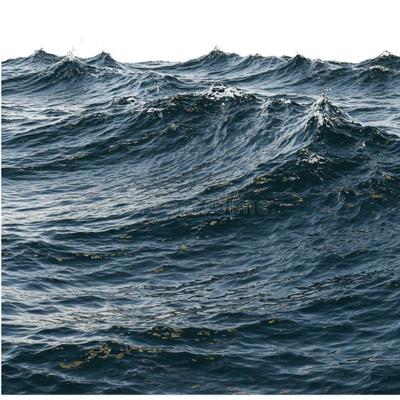 Rolling Ocean Waves with Dark Blue Water and Whitecaps, Capturing the ...