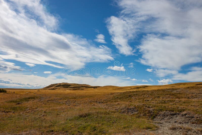Rolling Open Country in Southern Alberta Stock Image - Image of open ...