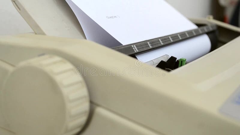 Rolling Out a Blank Sheet of Paper Stock Video - Video of button ...