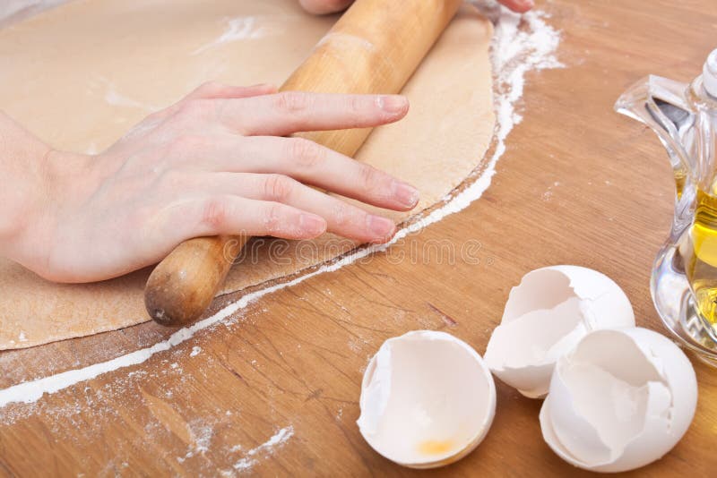 Rolling dough stock photo. Image of table, kneading, counter - 15957762