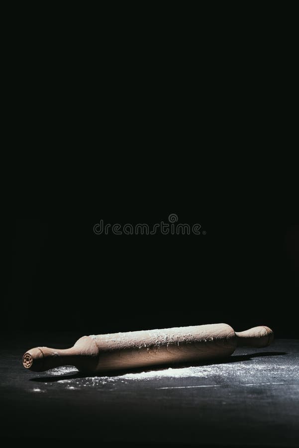 Rolling Pin Covered in Flour Stock Image - Image of cookery, cooking ...