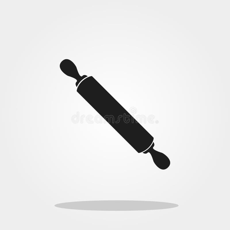 Rolling Pin Cute Icon in Trendy Flat Style Stock Vector - Illustration ...