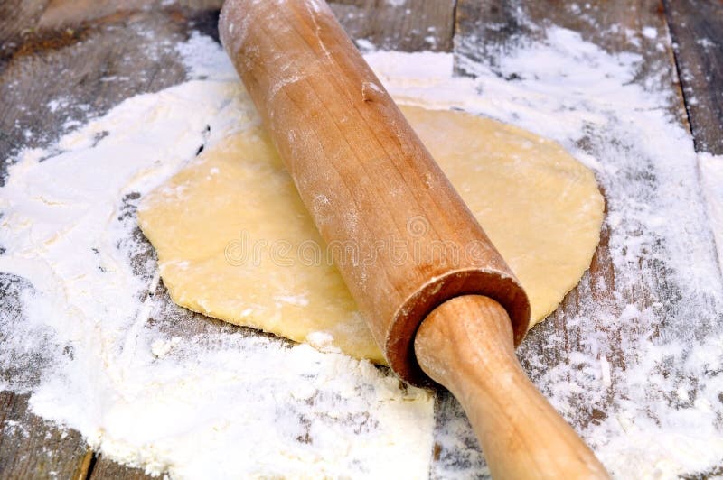 Rolling pin and dough stock image. Image of bread, board - 38296959