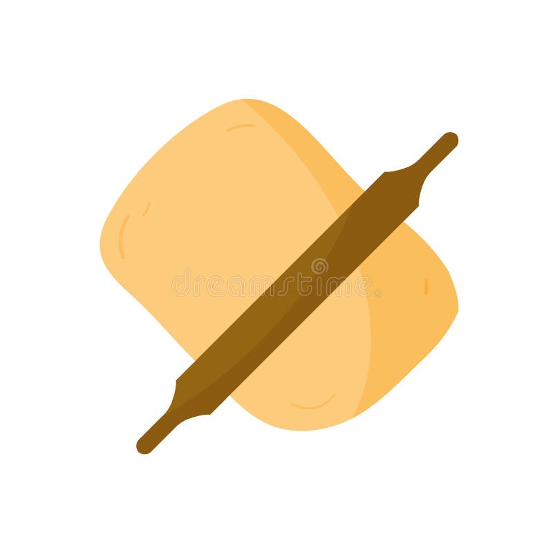 Rolling Pin and Dough Icon. Vector Stock Illustration - Illustration of ...
