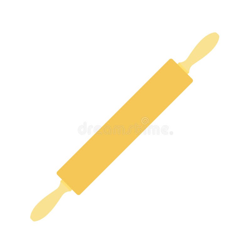 Rolling Pin Flat Illustration. Clean Icon Design Element on Isolated ...