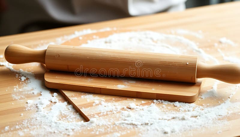 Rolling Pin and Flour, Baking Tools, Kitchen Utensil, Rolling Pin ...